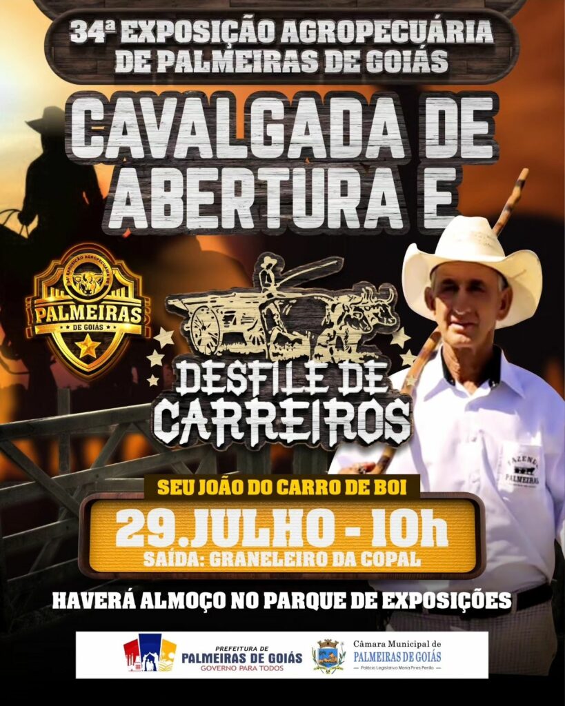 VEM AÍ, A MELHOR CAVALGADA DE GOIÁS - Prefeitura Municipal de Palmeiras